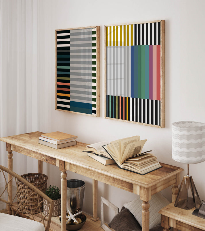 Set of 2 Cool Modern Abstract Art Prints – Print Punk Studio