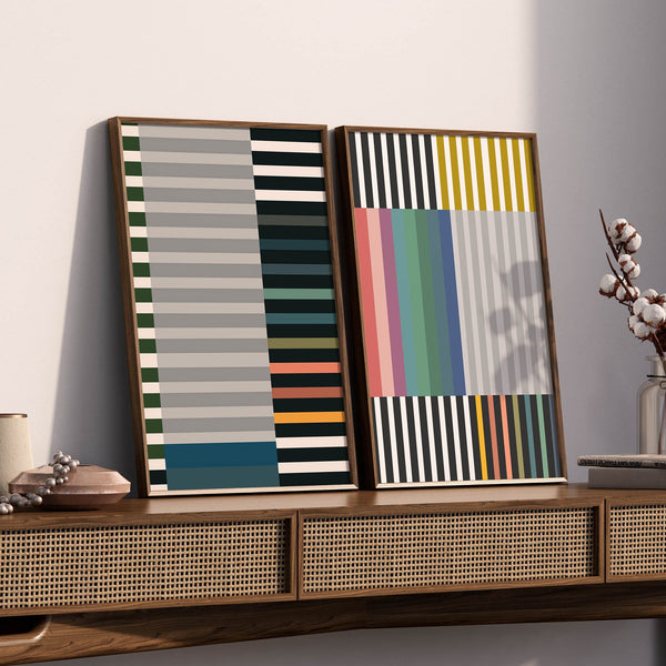 Set of 2 Cool Modern Abstract Art Prints – Print Punk Studio