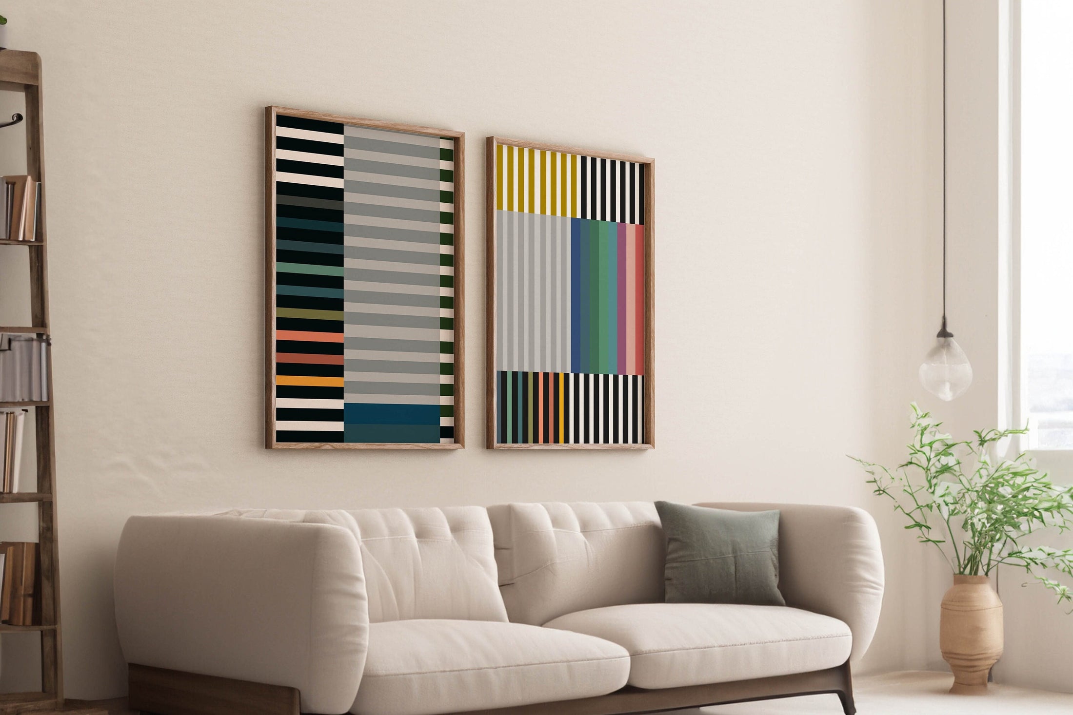 Set of 2 Cool Modern Abstract Art Prints – Print Punk Studio